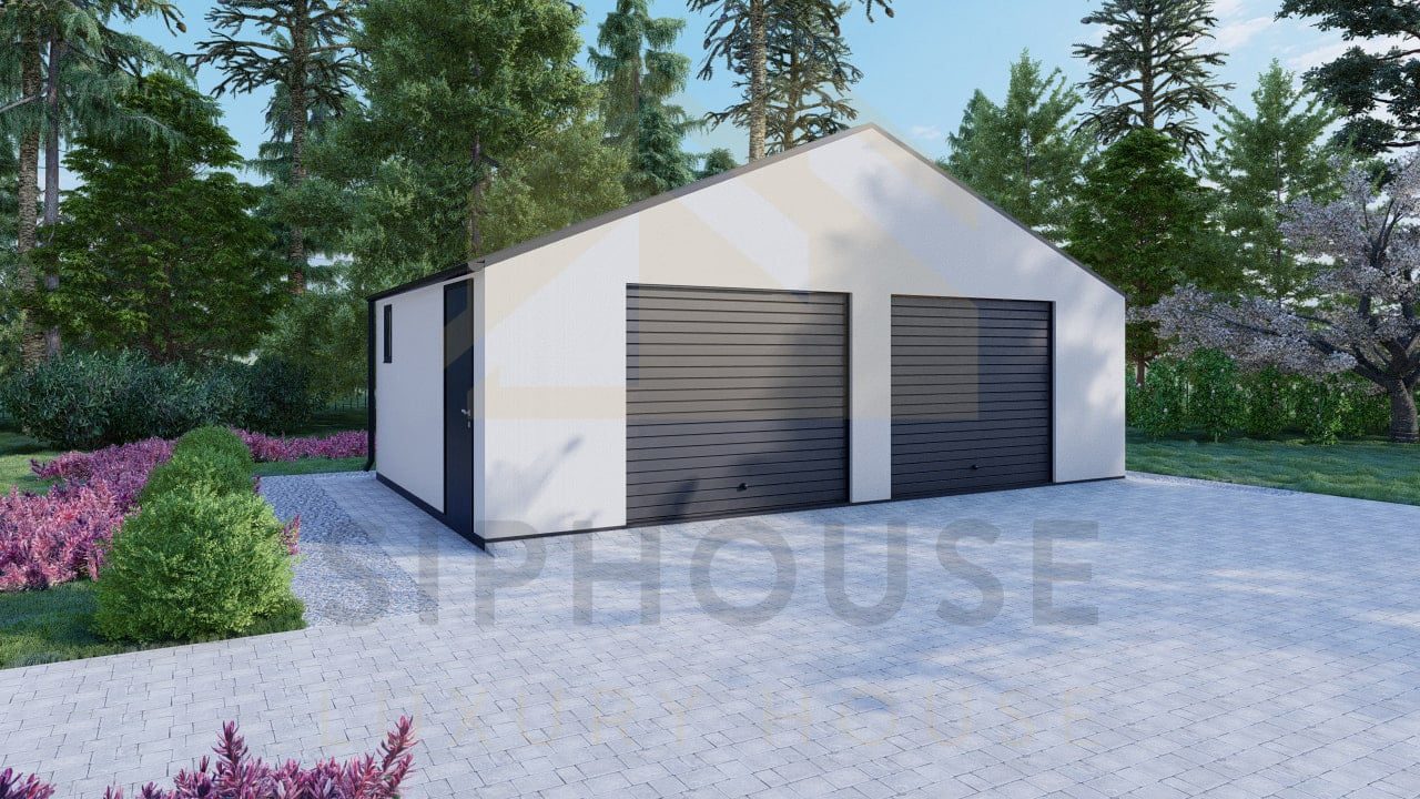 Prefab Garage Porthallow (SIP Geïsoleerd) 8 x 5 m - Tuinhuisjesonline