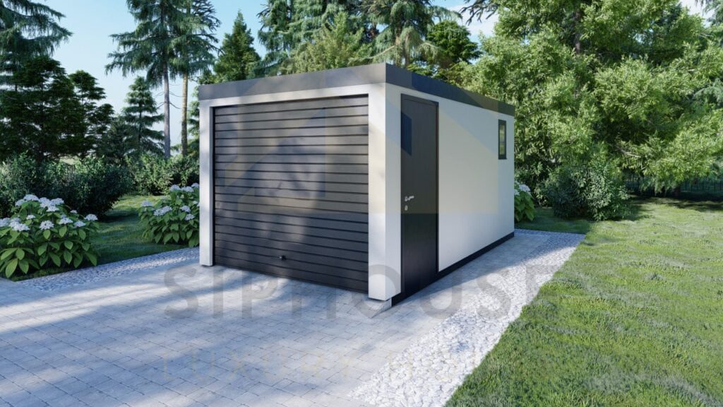 Prefab Garage Bournemouth (SIP Geïsoleerd) 4 x 5 m - Tuinhuisjesonline