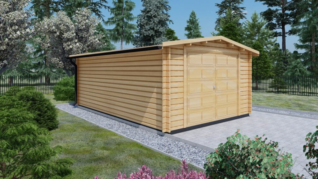Prefab Garage Hout Alesund , 24 M² - Tuinhuisjesonline