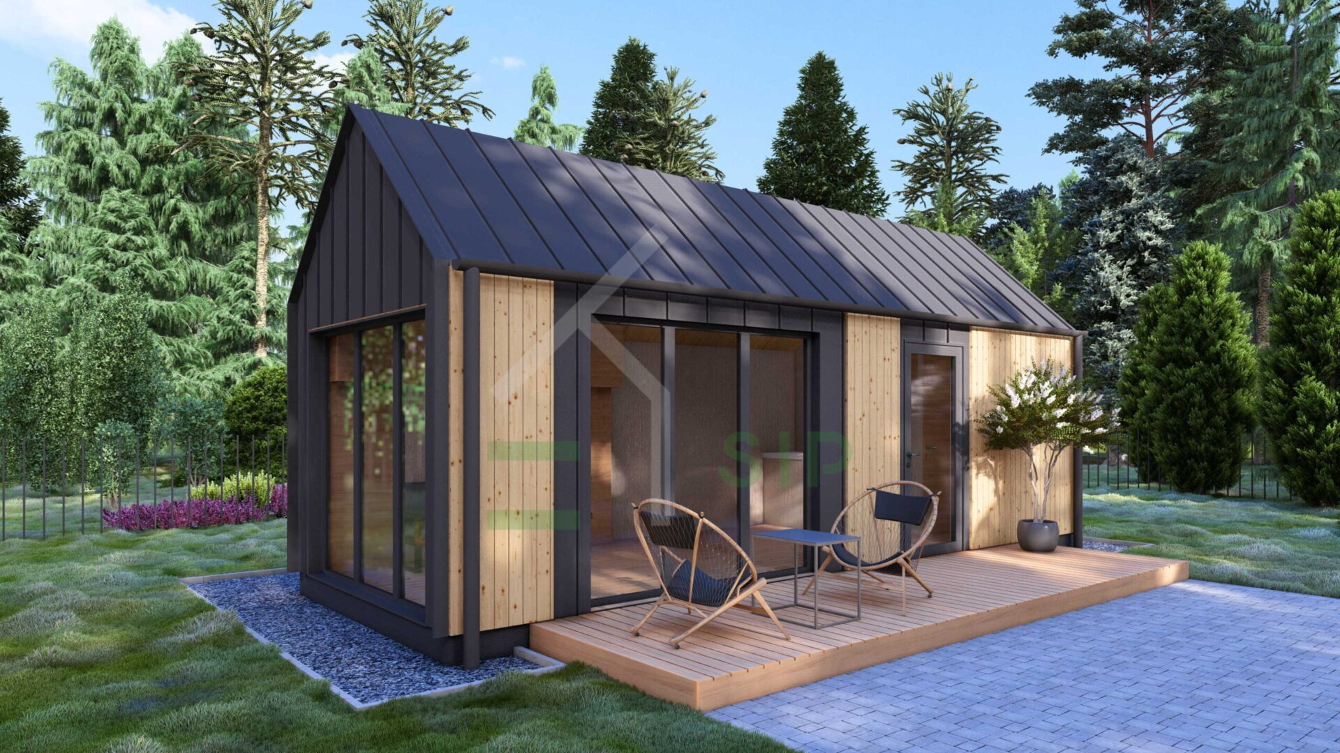 Houtskeletbouw Woonunit Cornelia (Geïnstalleerd) 24m² - Tuinhuisjesonline