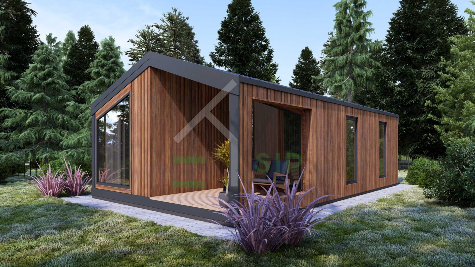 Houtskeletbouw Woonunit Rein (Geïsoleerd) 60m² - Tuinhuisjesonline